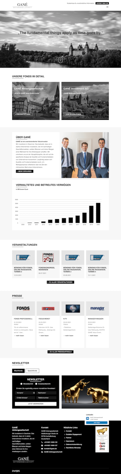 GANÉ Aktiengesellschaft | Digitalagentur AWEOS